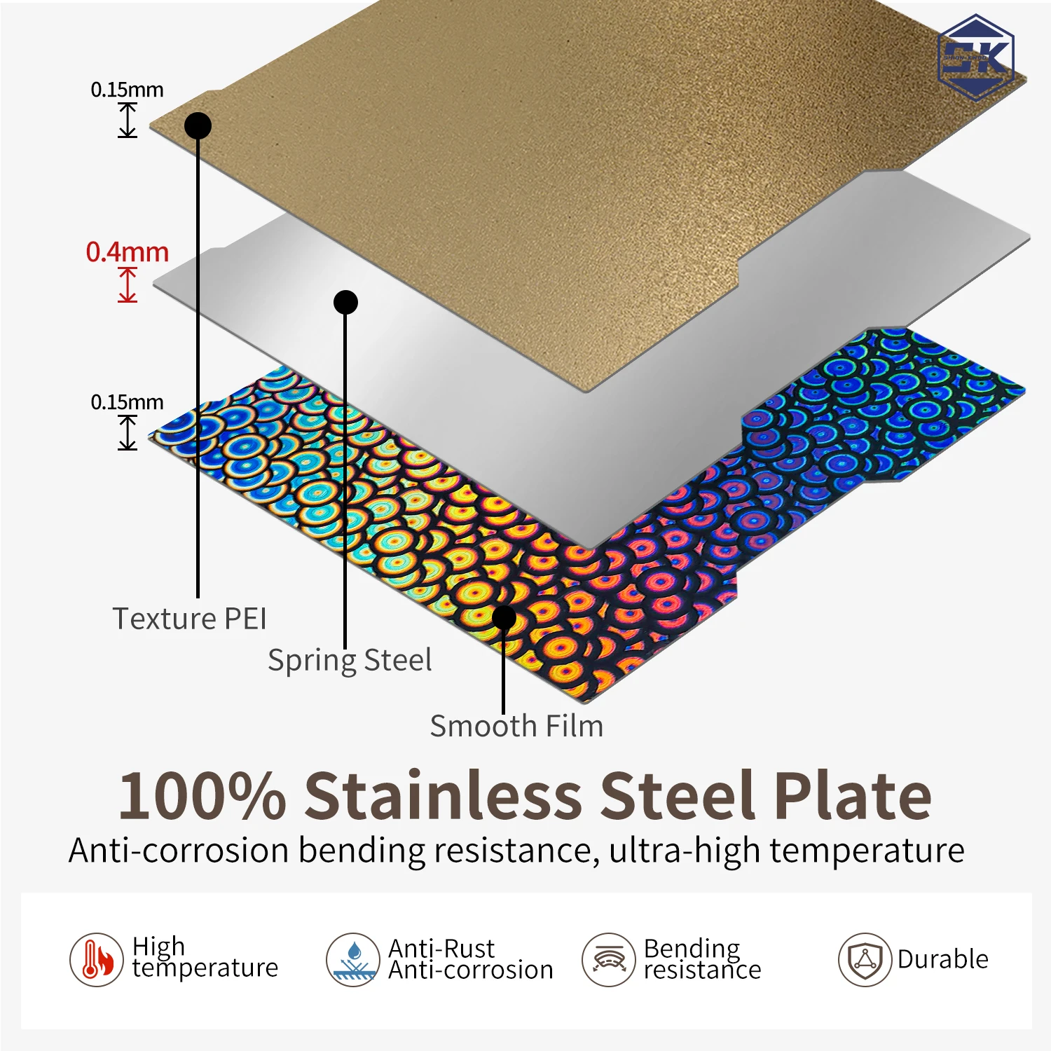 Bambulab H2D/H2S Build Plate 350x320mm PEI sheet Textured smooth ...