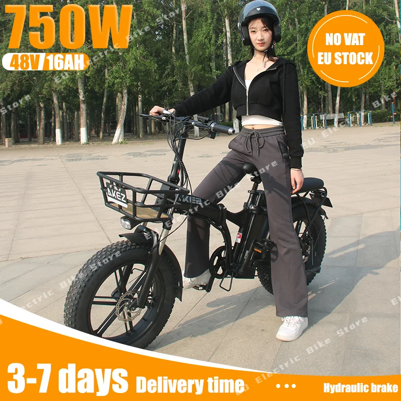 Electric-Bike-750W-Motor-48V16AH-Lithium-Battery-City-Ebike-Hydraulic ...