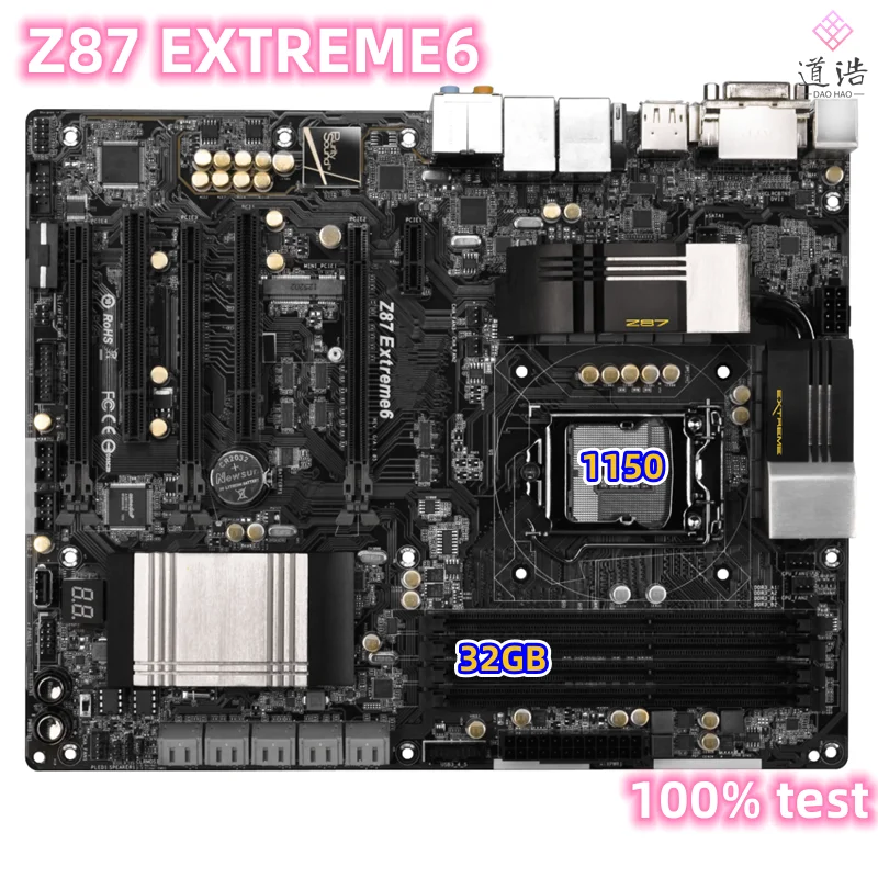 For-Asrock-Z87-EXTREME6-Motherboard-32GB-2-PCI-LGA-1150-DDR3-ATX-Z87 ...