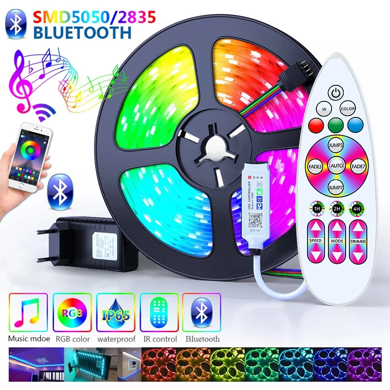 Led Lights Strips Bluetooth 25m 30m 5050 Non-waterproof Wifi Rgb ...