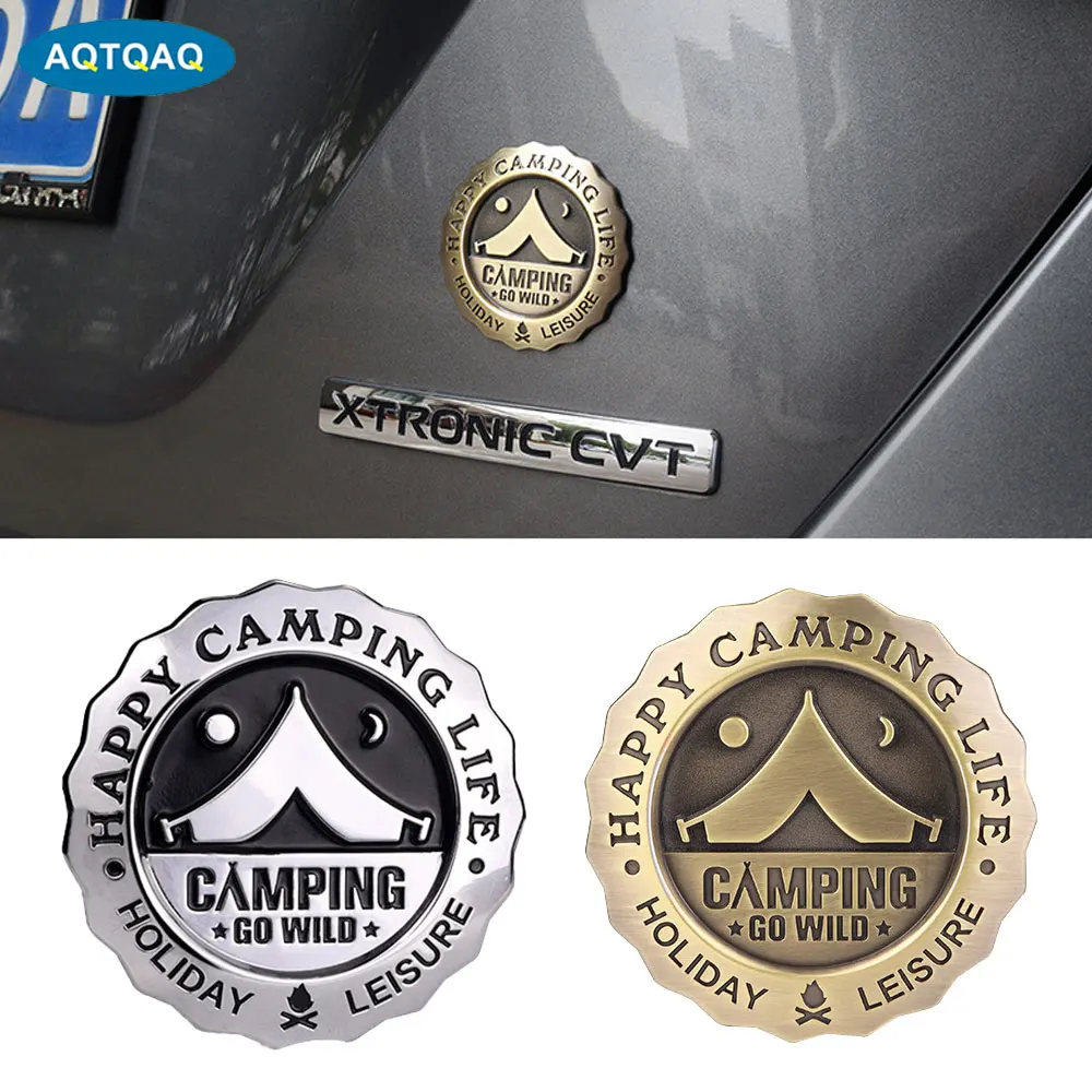 1Pcs-Camping-Metal-Automotive-Badge-Nice-Car-Decals-3D-Round-Automotive ...