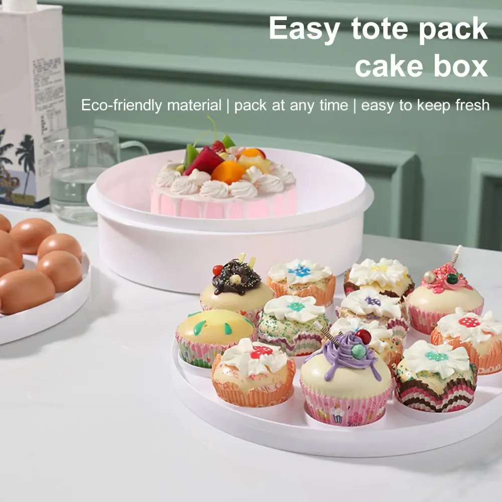 32cm-PP-Cake-Box-Carrier-With-Lid-Dust-proof-Portable-Dessert-Storage ...