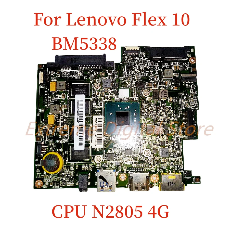Suitable-for-Lenovo-Flex-10-laptop-motherboard-BM5338-with-CPU-N2805 ...
