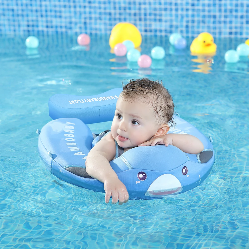 Mambobaby Non Inflatable Baby Float Swim Trainer Smart Waist Swim Ring ...
