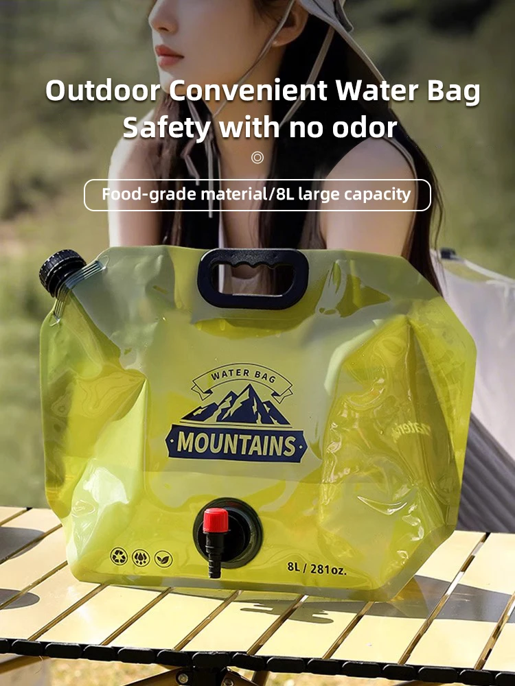 8L 281OZ Large Capacity Water Bag Outdoor Portable Foldable Water ...