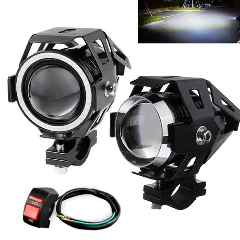 U5 LED Motorcycle Headlight 3000LM Motorbike Projector Fog Lamp ...