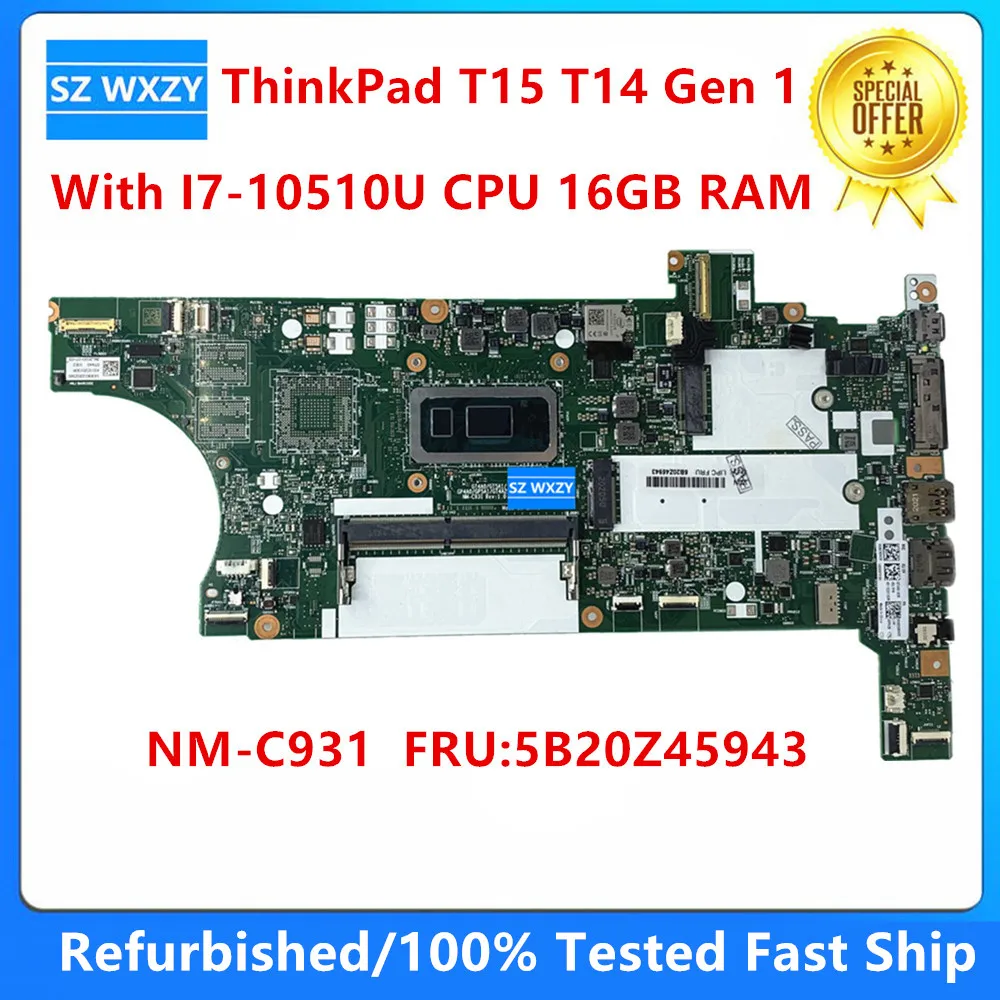 Refurbished For Lenovo ThinkPad T15 T14 Gen 1 Laptop Motherboard With ...