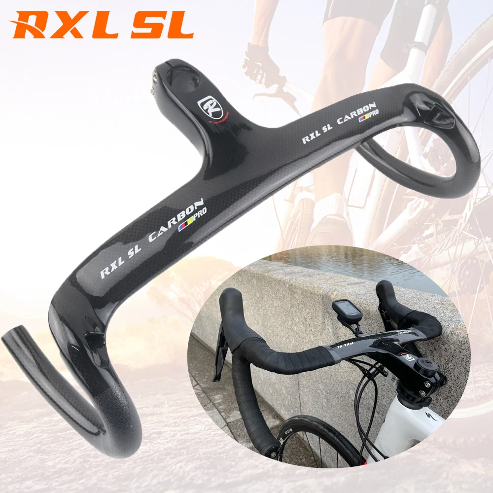 Rxl Sl 카본로드 핸들바 1 1 8 브레이크 와인딩 자전거 핸들 바 내부 라우팅 드롭 바 레이싱 자전거 핸들 바 광택