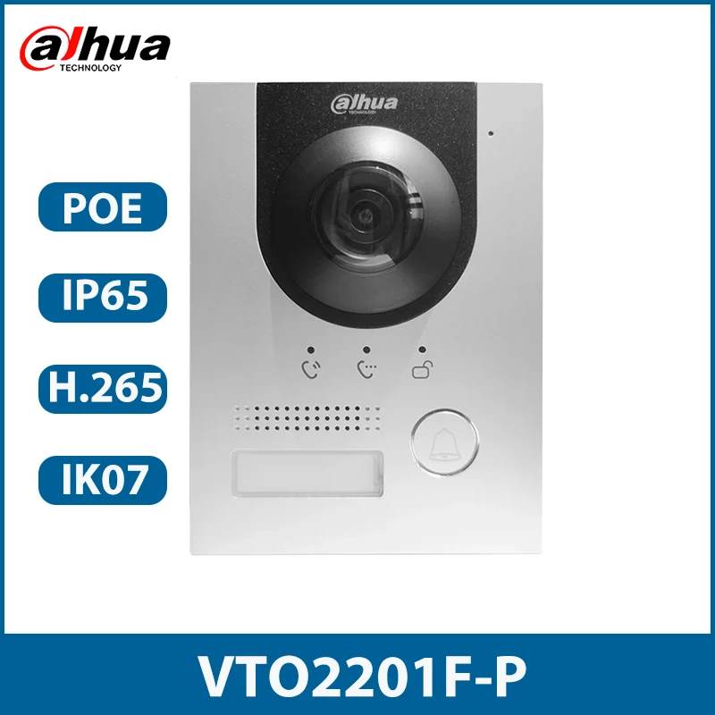 Dahua Doorbell VTO2201F-P 2MP HD colorful 140° Camera Video Intercom IP ...