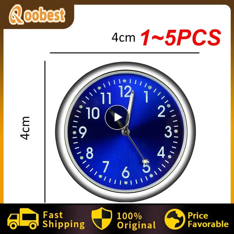 1-5PCS-Car-Clock-Luminous-Mini-Automobiles-Internal-Stick-On-Digital ...