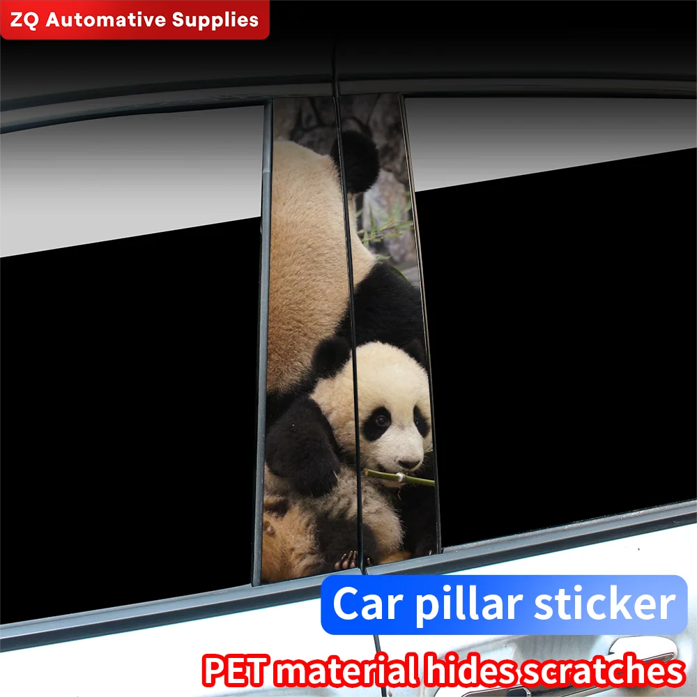Panda-Car-Stickers-Auto-B-Pillar-Waterproof-Animals-Decor-Cover ...