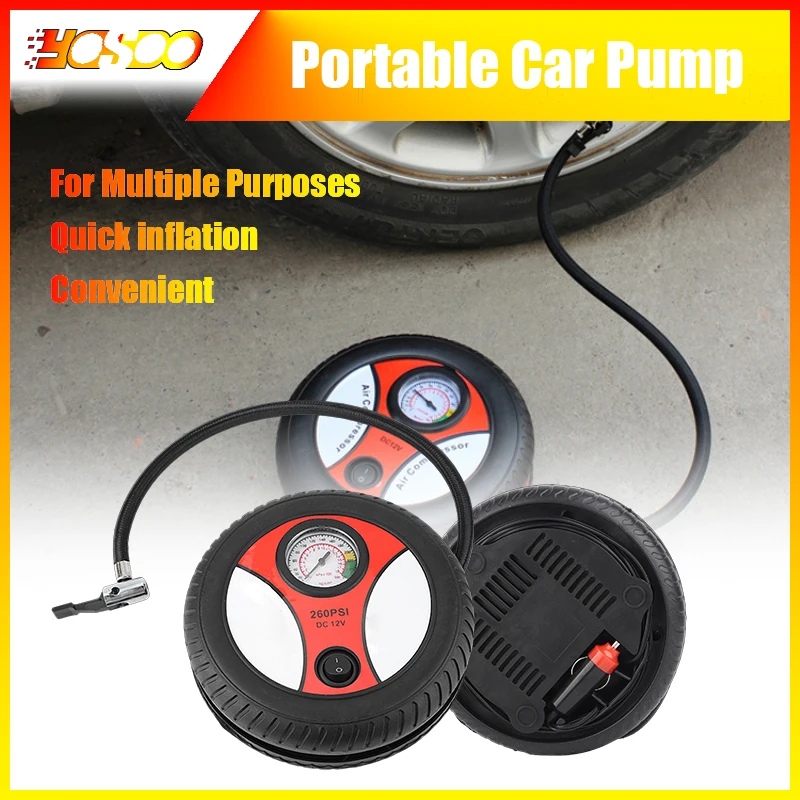 12V-Portable-Car-Pump-Visual-Tire-Pressure-Gauge-Motorcycle-Bike-Tyre ...