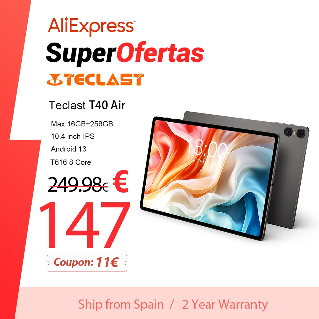 TECLAST-tablet-T40-Air-Android-13-8GB-RAM-ROM-256GB-10-4-inch-7200mAh ...