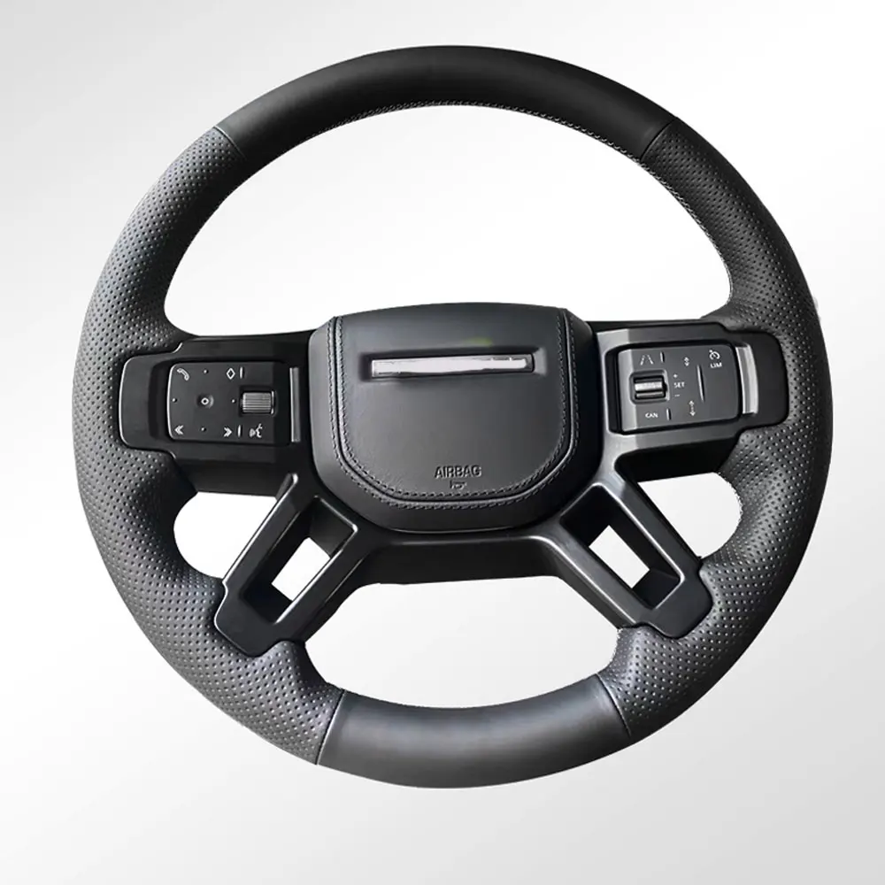 Hand-stitched Leather and Suede Steering Wheel Covers for Land Rover ...