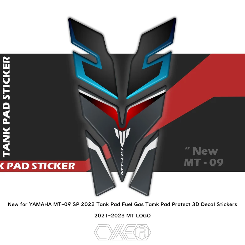 New For YAMAHA MT 09 MT09 SP 2022 Tank Pad Fuel Gas Tank Pad Protector ...
