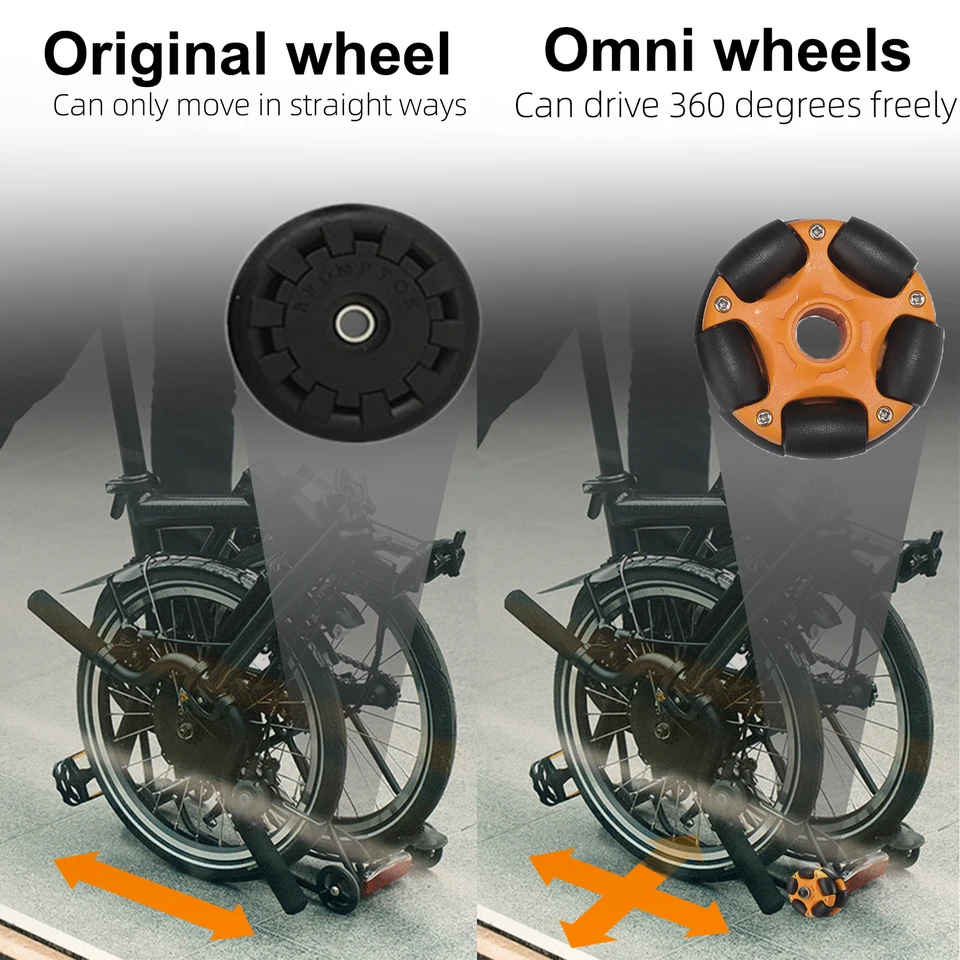 Brompton Accessories Litepro Aluminum Alloy Portable Push Wheel CNC ...