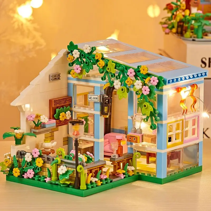 MINISO-Fairy-Tale-Town-Flower-Room-Building-Brick-Building-Compatible ...