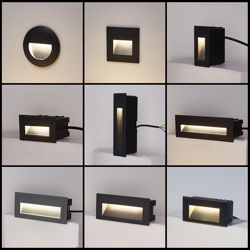 3W 4W 7W Recessed Buried Lamp Indoor/ Outdoor Waterproof IP65 LED Stair ...