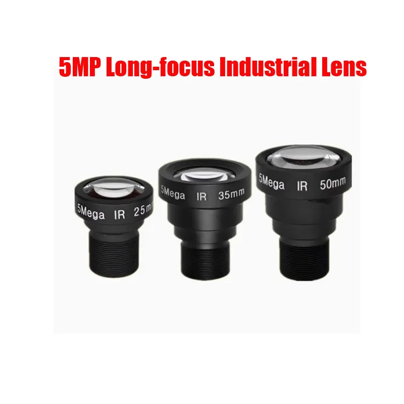 HD 2/3 inch 5MP 25MM 35mm 50MM Long focus industrial lens M12 CCTV MTV ...