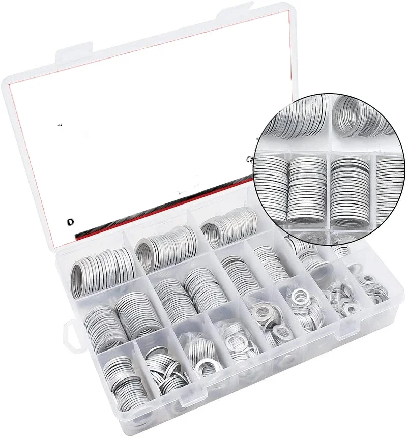 320pcs-Aluminum-Flat-Washer-Automotive-Metric-Oil-Drain-Plug-Washeres ...