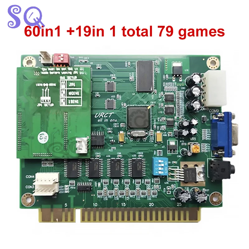 Jamma-Arcade-79-in-1-60-19-Classical-Game-PCB-Board-for-Tracking-Ball ...