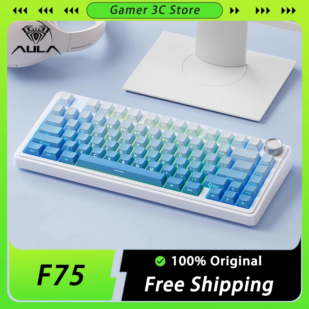 AULA-F75-Teclado-mec-nico-bot-o-multifuncional-Hot-Swap-RGB-Gaming ...