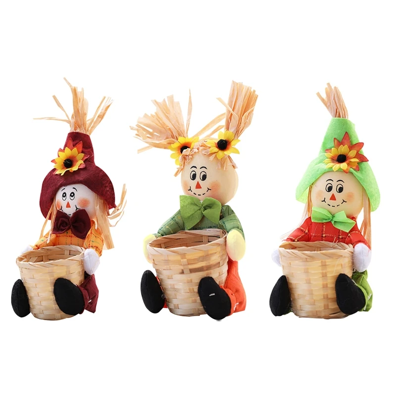 Upgraded-Halloween-Harvest-Scarecrow-Decor-Fall-Scarecrows-Small-Autumn ...