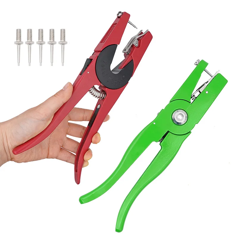 1Pcs-Ear-Tag-Pliers-Ear-Tag-Needle-Animal-Control-Device-Green-Metal ...