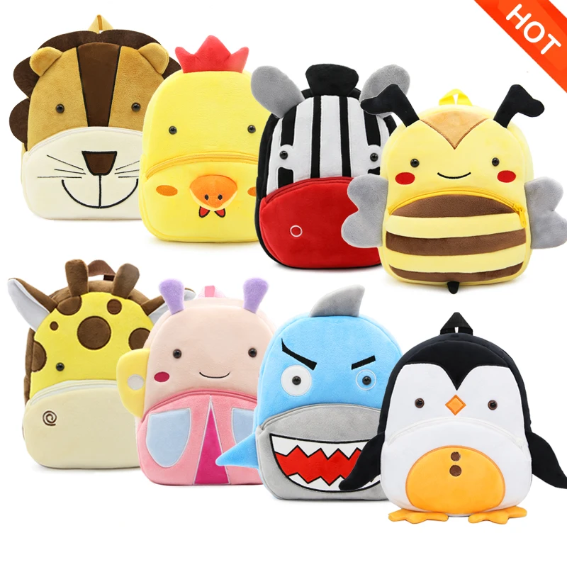 Cartoon cute plush backpack animal backpack boy girl school backpack ...