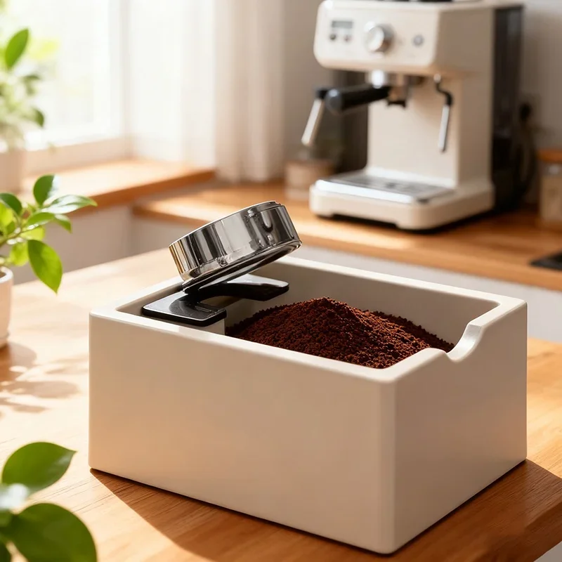 ABS Coffee Knock Box Espresso Grounds Bucket with No-Slip Base ...