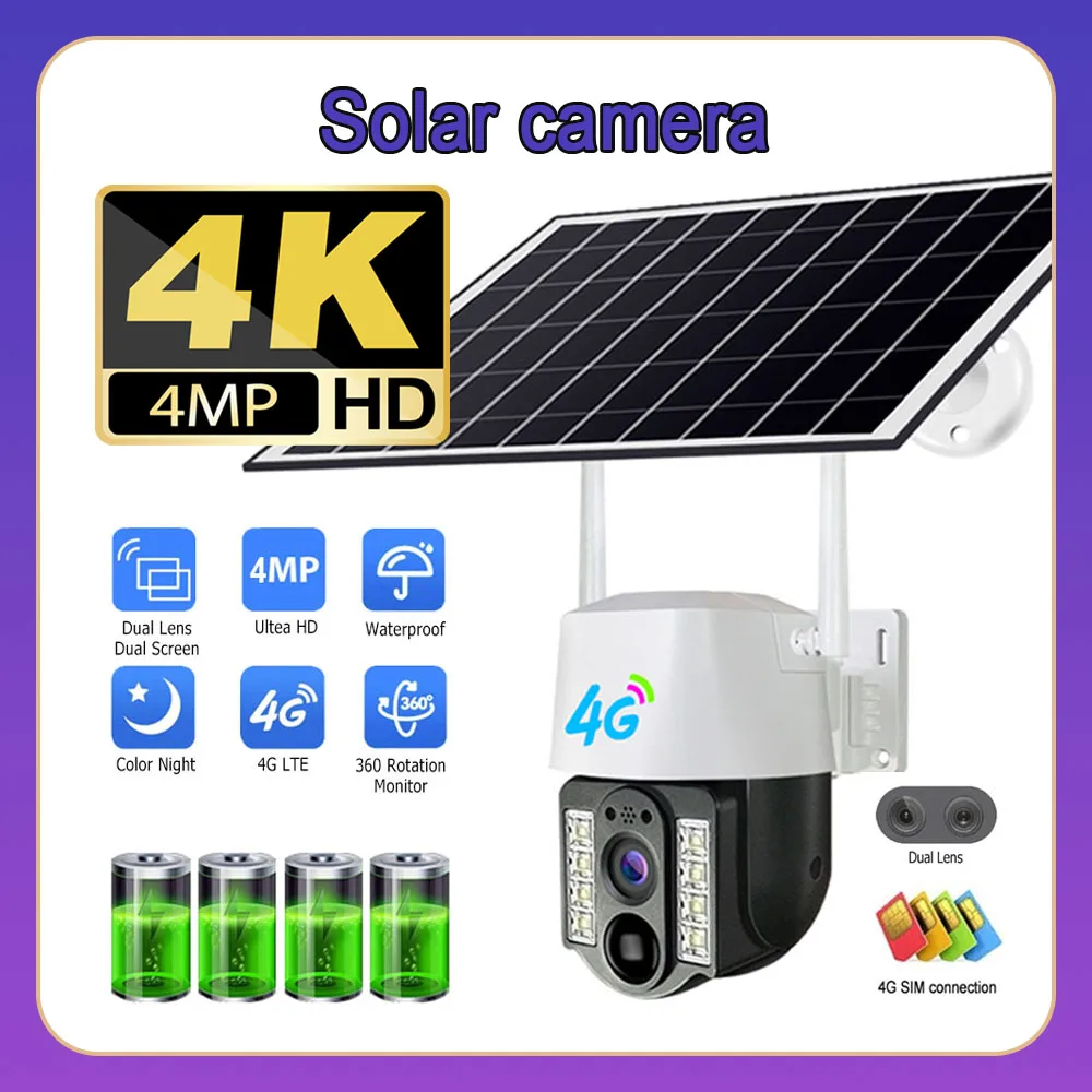 4G-Solar-Smart-Camera-1080P-SIM-Card-4K-CCTV-4MP-IP-Outdoor-Dual-Lens ...