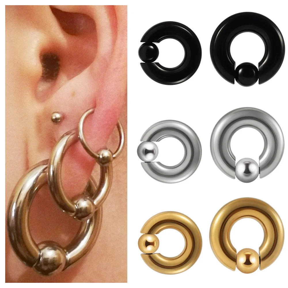 Stainless Steel Beaded Handcrafted Earrings 16G 14G All Sizes Steel ...