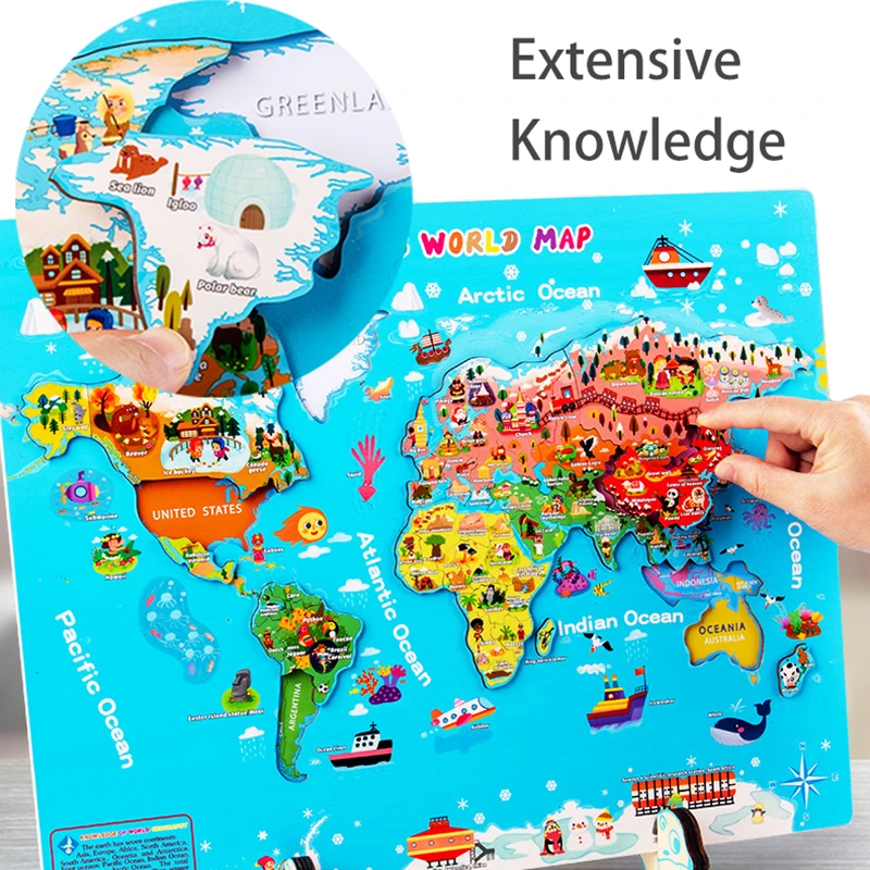 World Map For Kids Continents