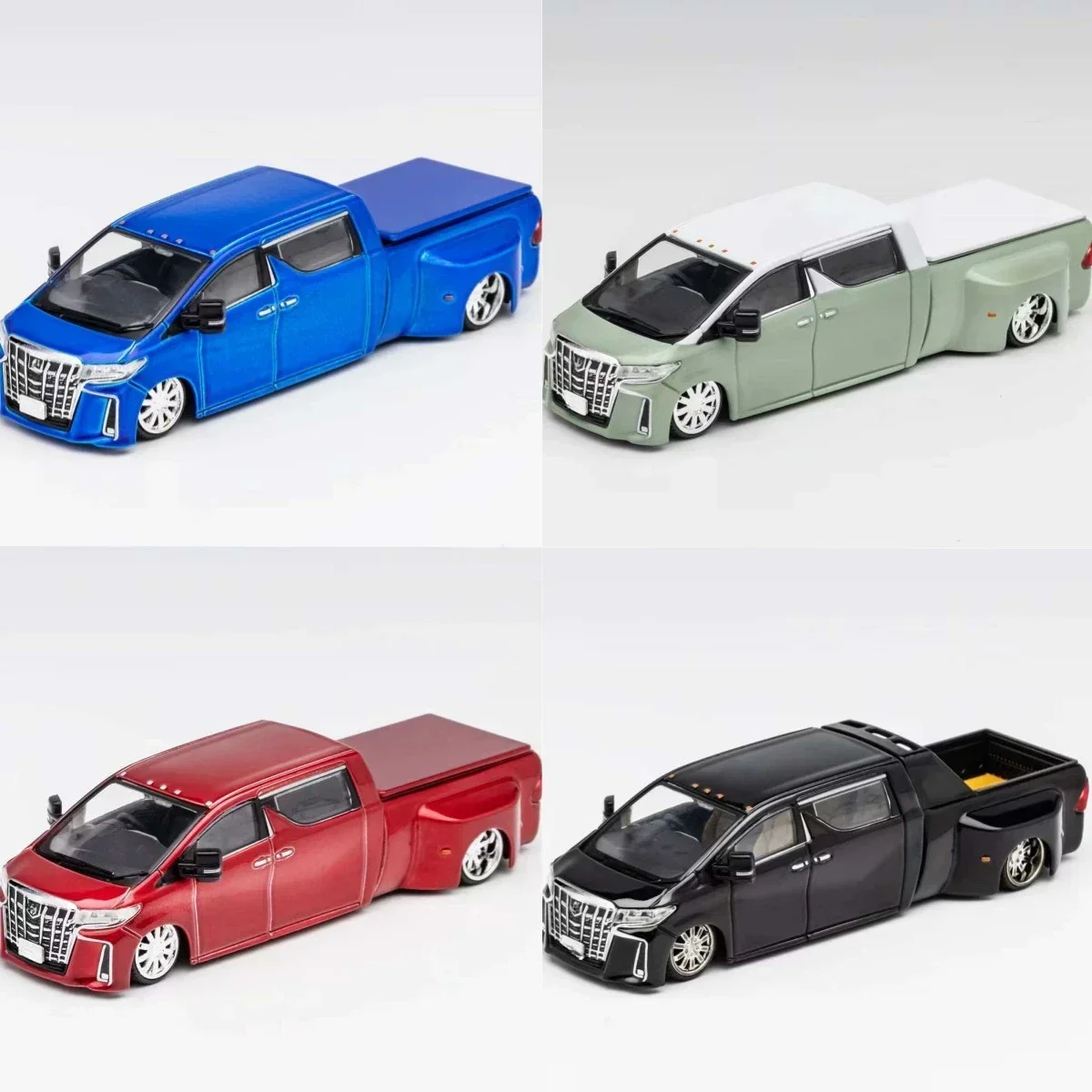 GCD-1-64-Alphard-Super-Dually-pickup-Green-Black-Red-BLUE-Diecast-Model ...