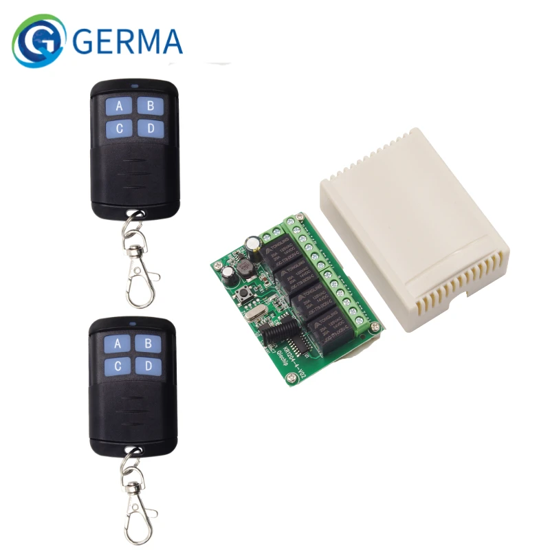 GERMA-433Mhz-Remote-Controls-DC-12V-24V-10A-Wireless-Remote-Switch-4CH ...