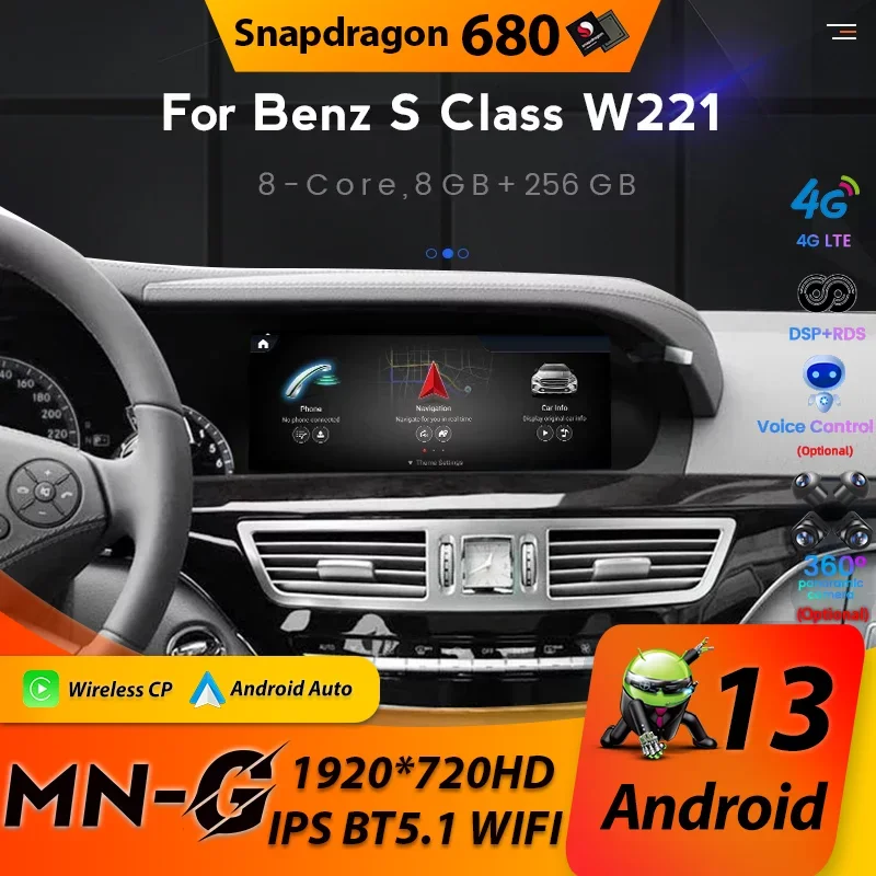 W221-Android-13-KSW-S680-For-Mercedes-benz-S-class-W221-W222-2005-2013 ...