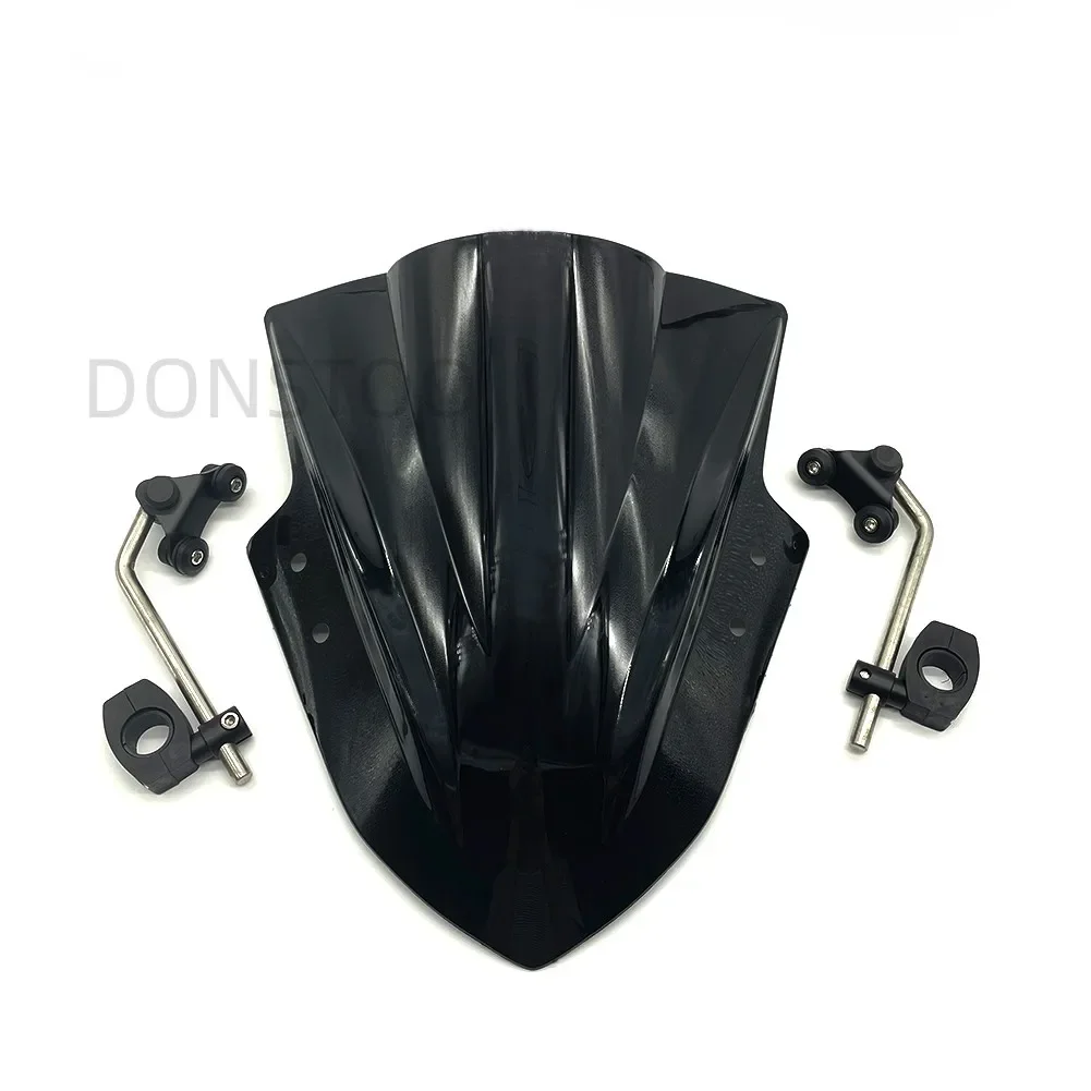 DONSTOO Motorcycle Windshield Windscreen With adjustable bracket Wind ...