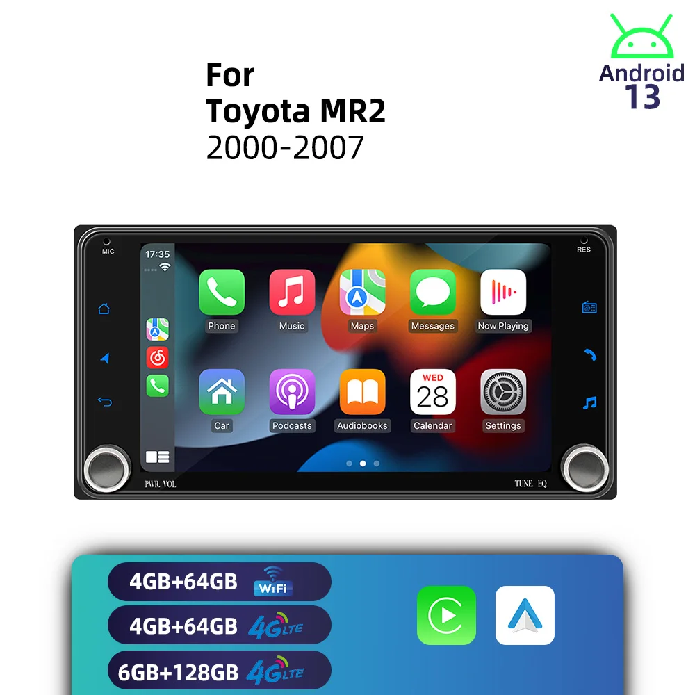 7" Screen Stereo Head Unit 2Din Android Radio Car Multimedia for Toyota ...