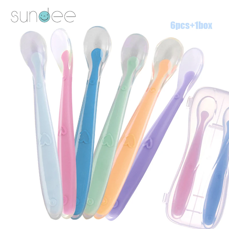 10-Pcs-Baby-Feeding-Spoon-Soft-Silicone-Spoons-Training-Spoon-for-Child ...