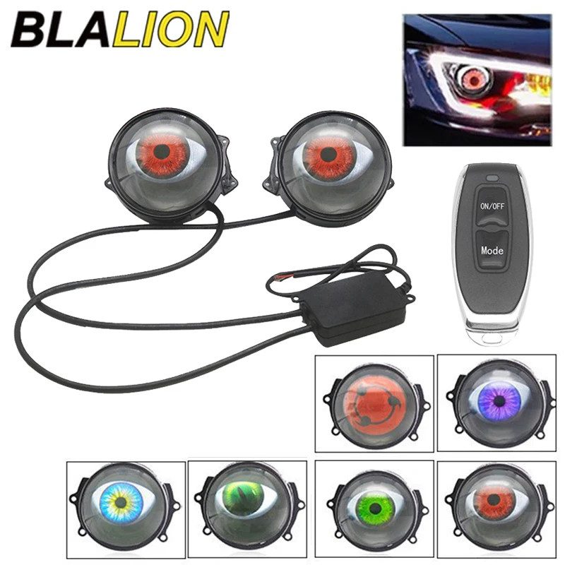 BLALION Cool Decoration Dynamic LED Car Headlights Devil Eye LED Car ...