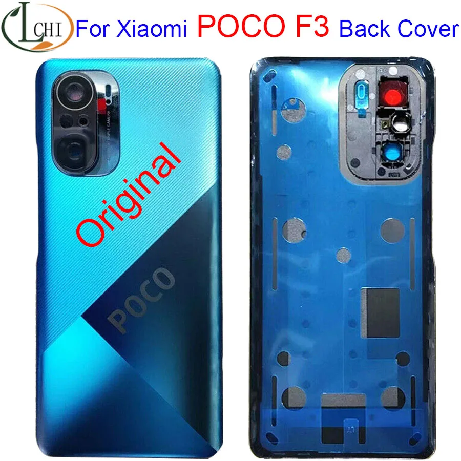 NOVO Original Para Xiaomi POCO F3 Painel de Vidro Tampa Traseira Da ...