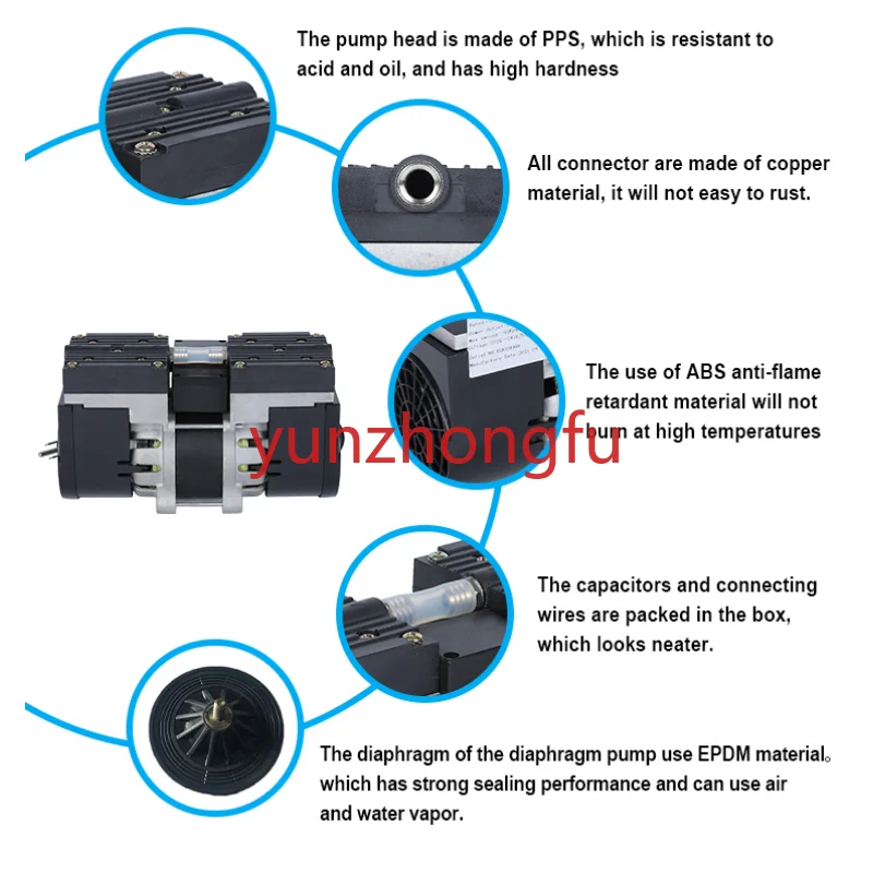 220v Medical Electric Diaphragm Vacuum Pump Autoclave Motor - buy at ...