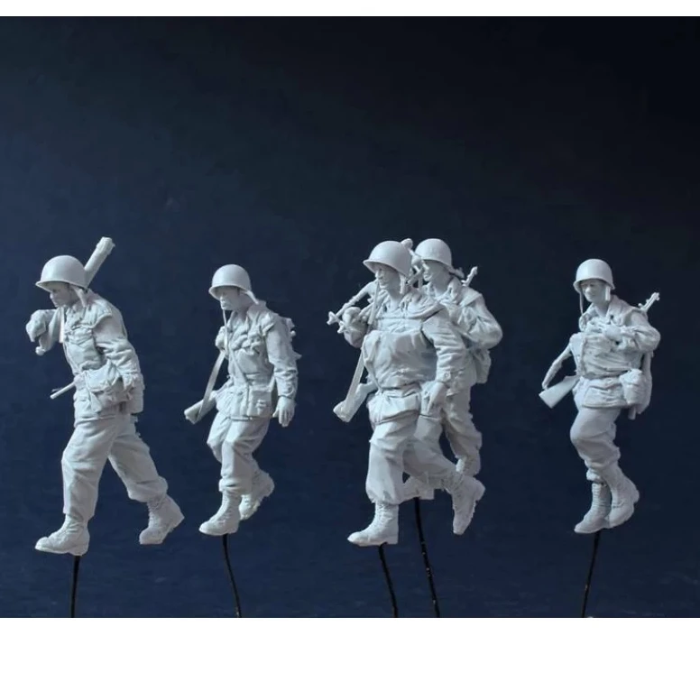 1-35-Korea-War-US-Mortar-Team-1950-5-Figures-Resin-Model-Soldier-Figure ...
