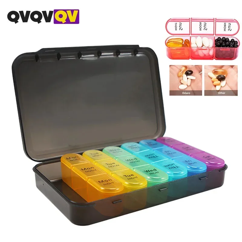 1Pc-Weekly-Pill-Organizer-4-Times-a-Day-Daily-Pill-Box-7-Day-Large ...