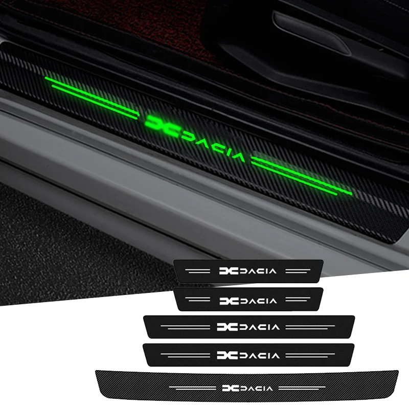 Car Interior Luminous Door Sill Trim Stickers Waterproof Decals Film ...