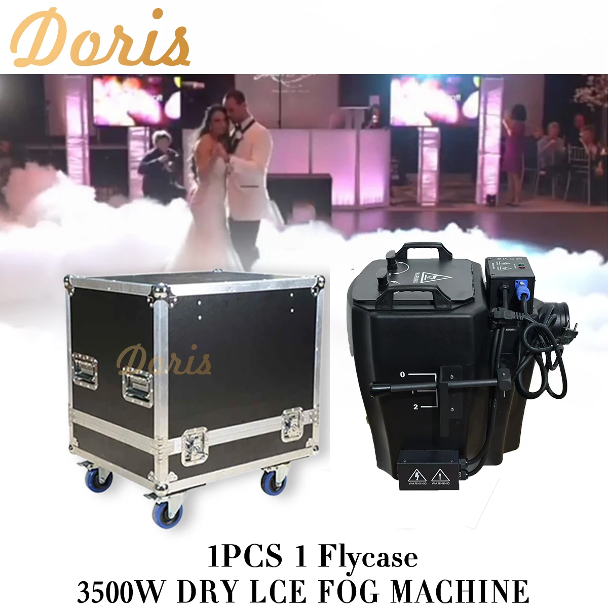 One-DMX-3500W-Dry-Ice-Fog-Machine-With-Flycase-Low-Ground-Lying-Smoke ...
