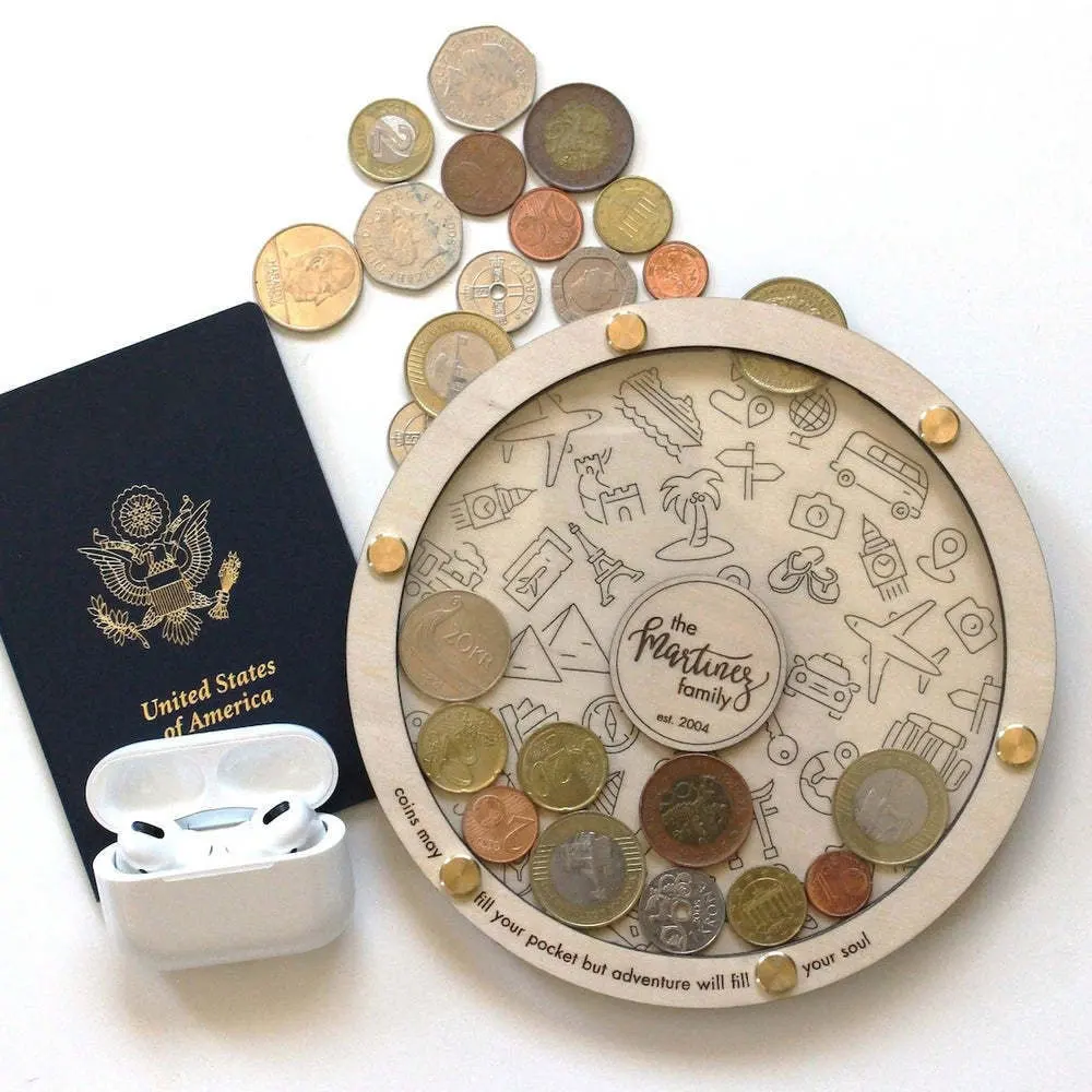 Wooden-Disc-Piggy-Bank-Personalized-Coin-Box-Travel-Gift-Larg-Money-Box ...