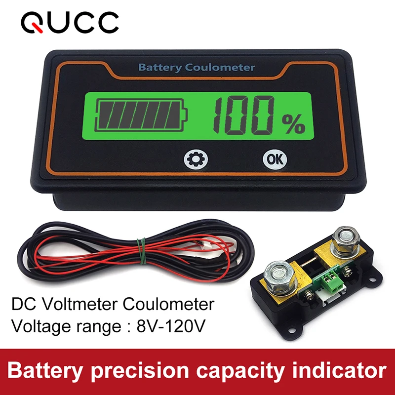 Qucc-2-in-1-Battery-Capacity-Indicator-8V-120V-Voltmeter-Coulometer ...