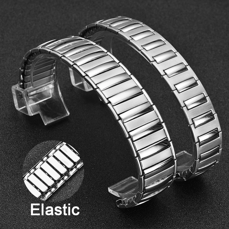 12mm 14mm 18mm Stainless Steel Elastic Stretch Strap Metal Expansion ...