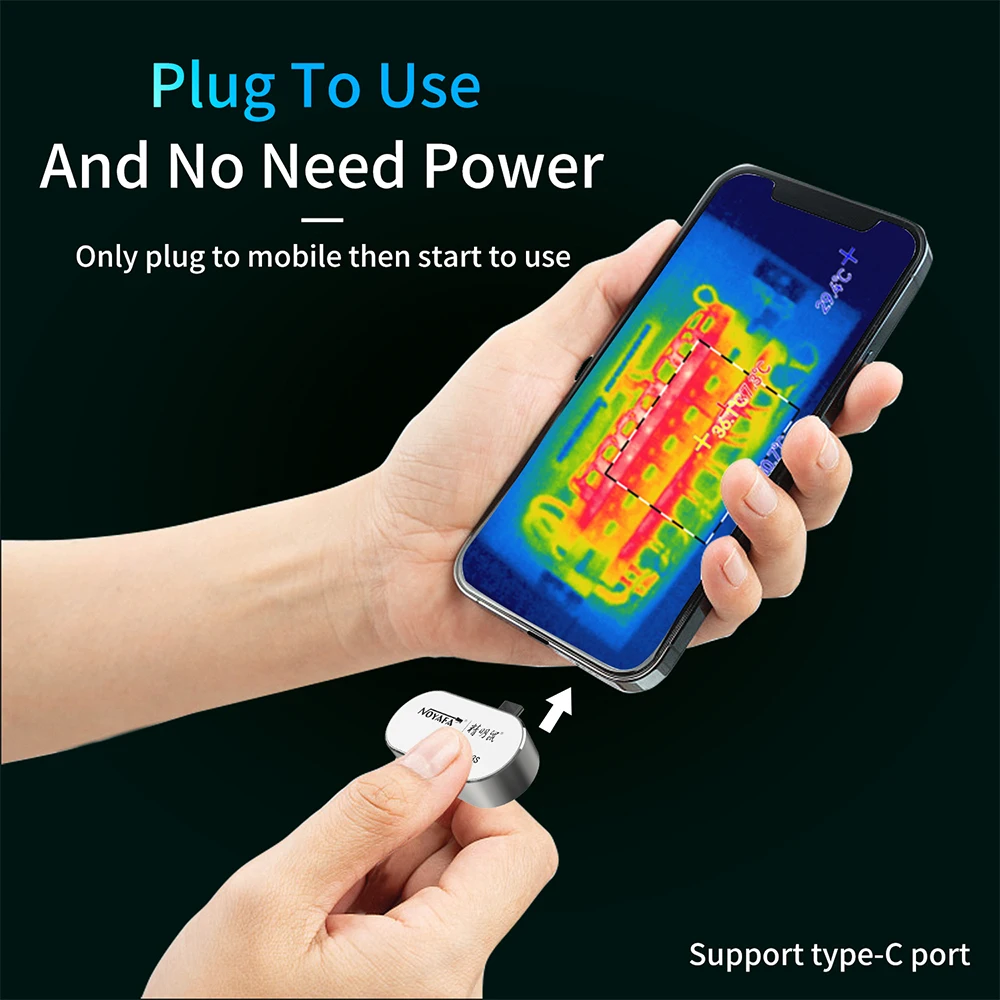 NOYAFA NF 586S USB C IR 적외선 열 화상 카메라 256*192 IR 해상도 열 화상 카메라 ...